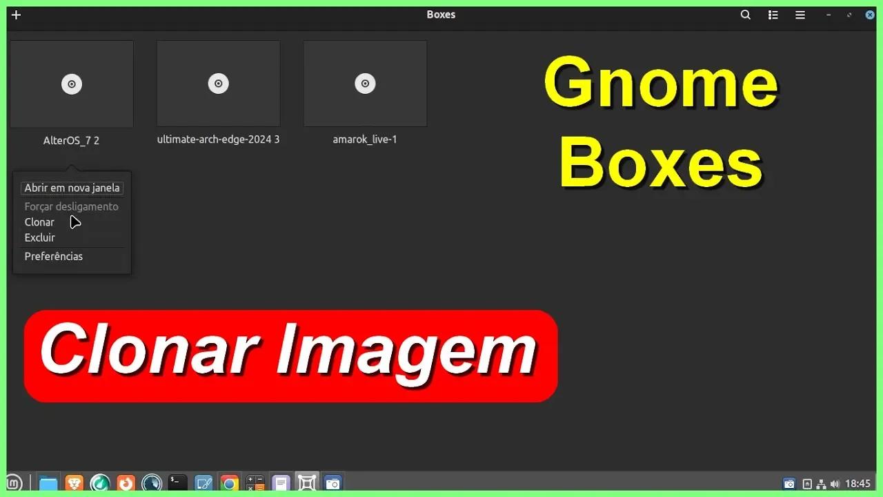 GNOME Boxes: Por que clonar uma máquina virtual