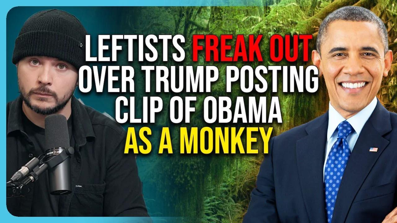 Leftists FREAK OUT Over Trump Posting Clip of Obama As A MONKEY