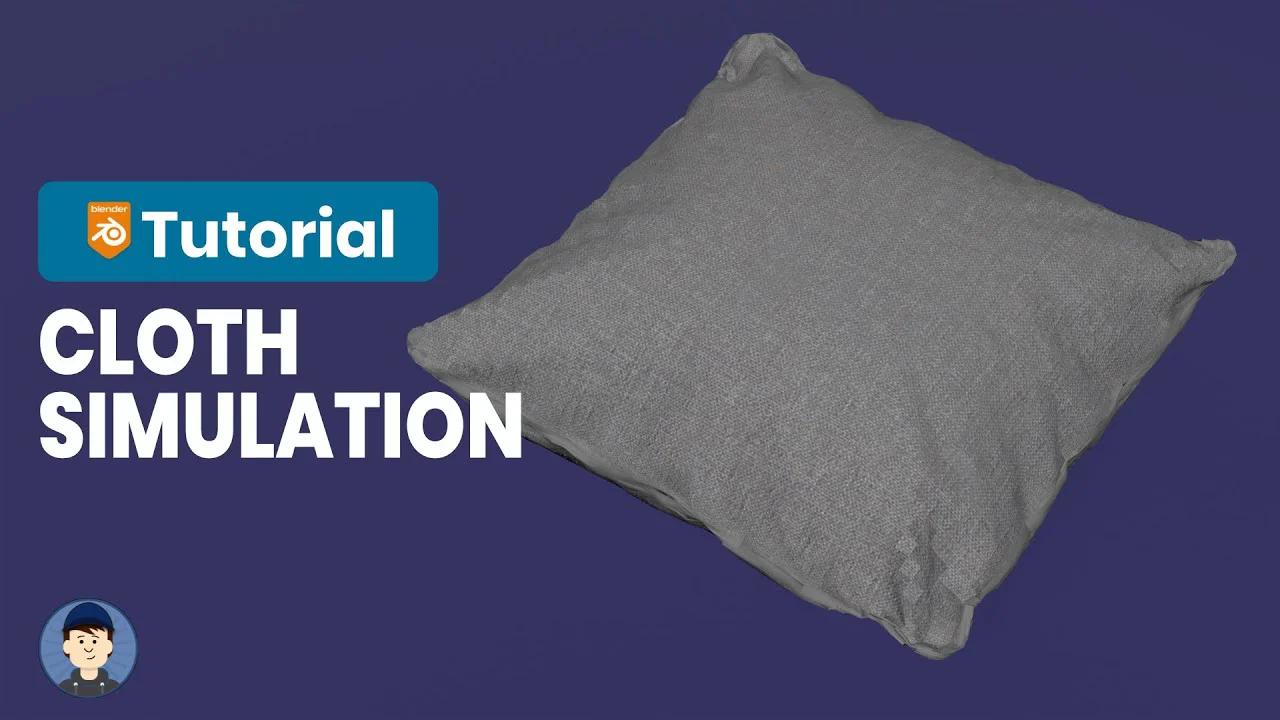 How to make a pillow using cloth simulation in Blender [3.3] | 3D Modeling
