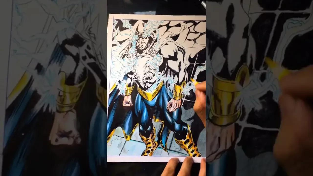 Drawing Black Adam (Comic Versión)