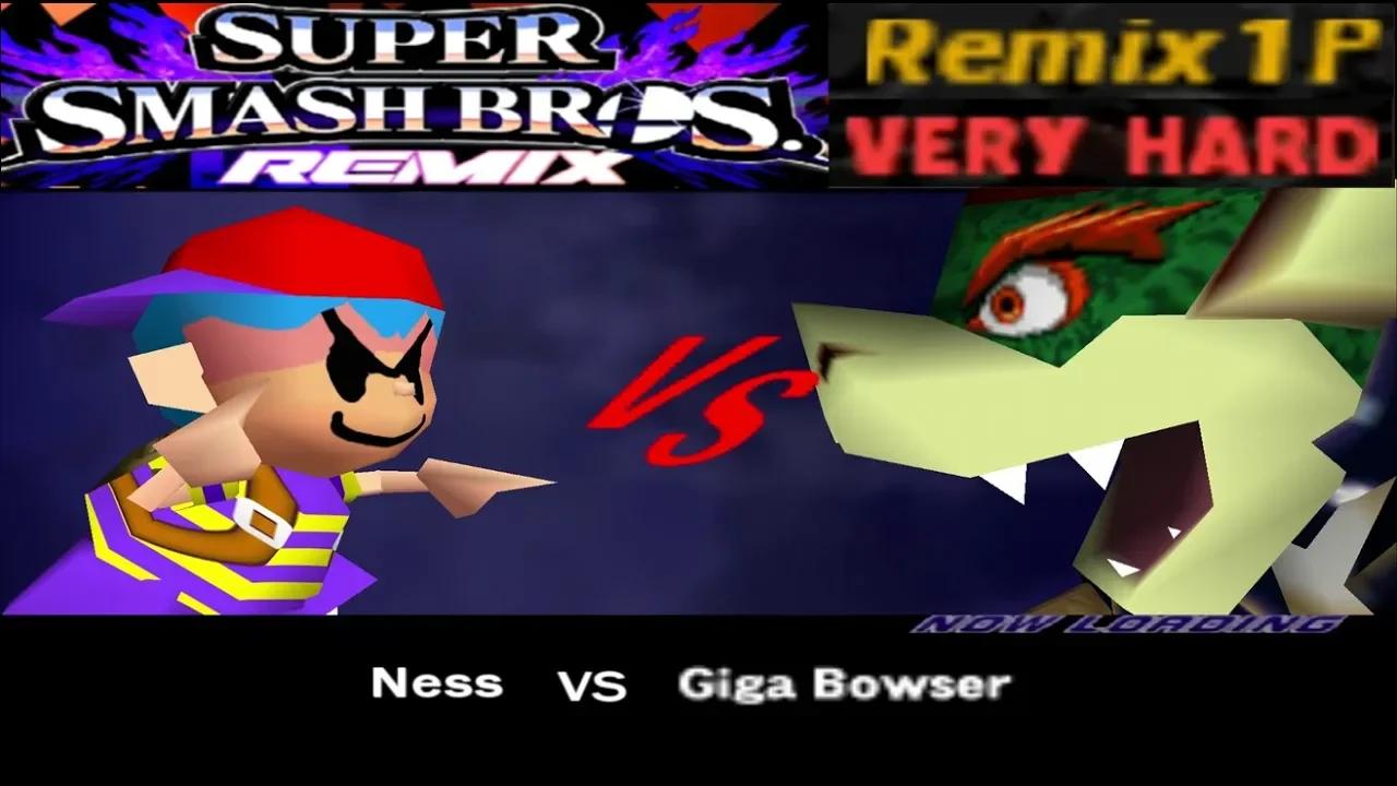 Smash Remix HD Textures Gameplay - Remix 1p Mode Ness (Very Hard)