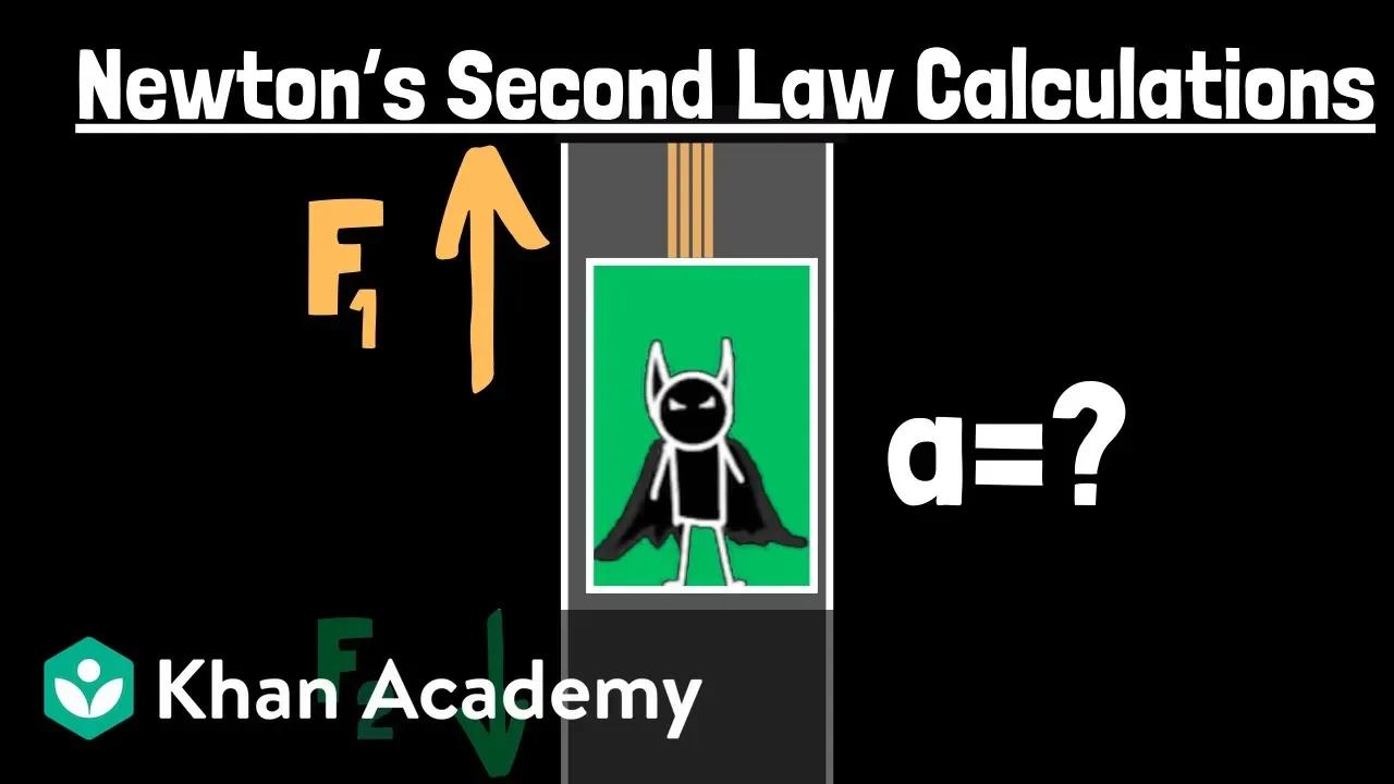 Newton's second law calculations | Physics | Khan Academy
