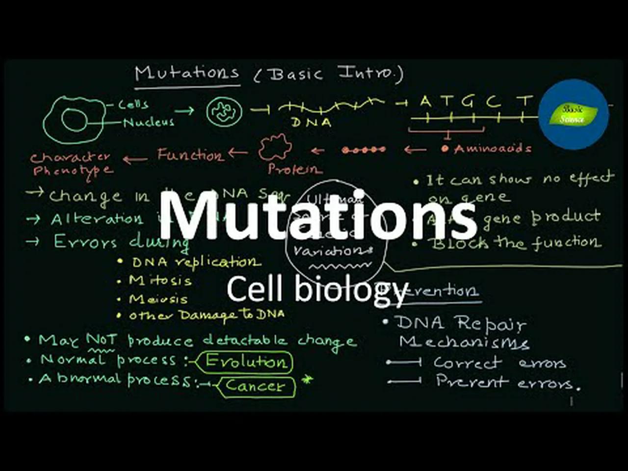 Mutations | Introduction | Gene Mutations | Cell Biology | Basic Science Series