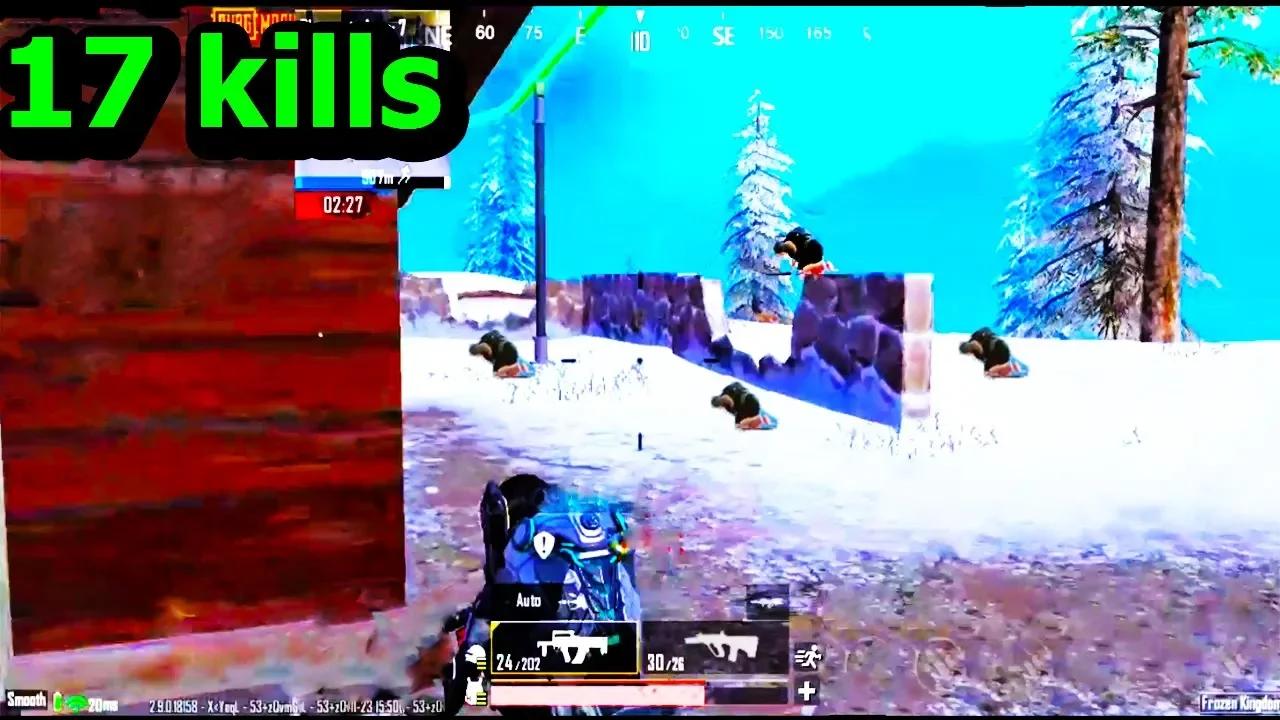 PUBG Mobile game play in snow mode 17 kills in PUBG Mobile