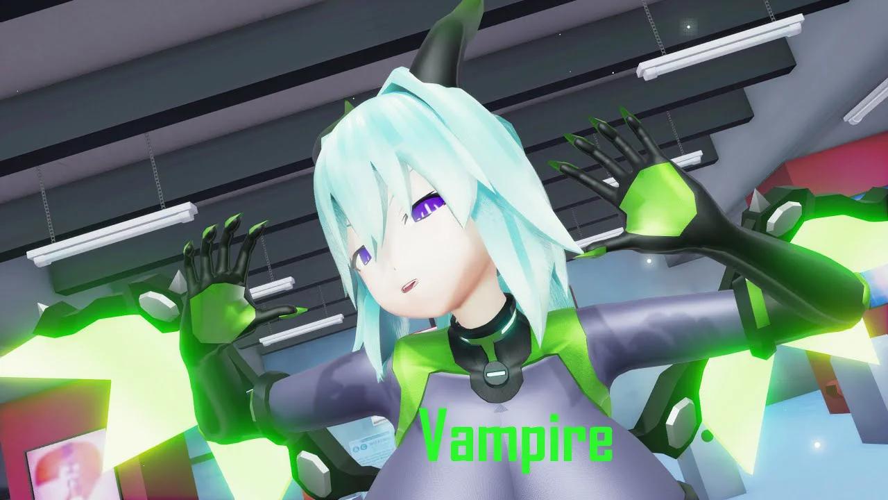 [Hyperdimension Neptunia MMD] Vampire - Green Heart