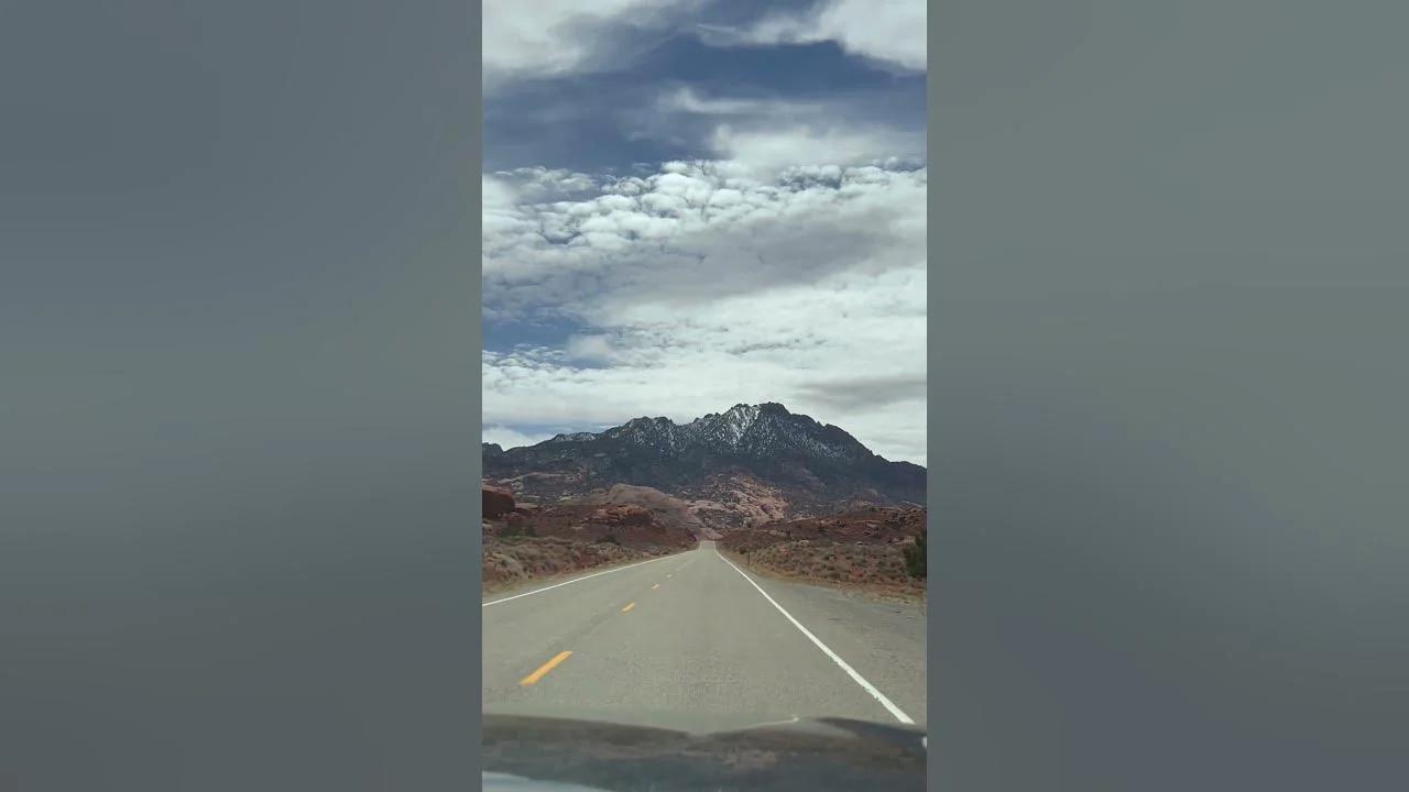 Driving on Scenic Highway 276 Towards the Henry Mountains in Utah in ...