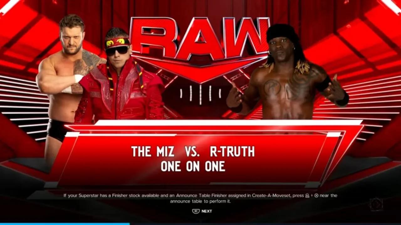WWE Monday Night Raw R Truth vs The Miz