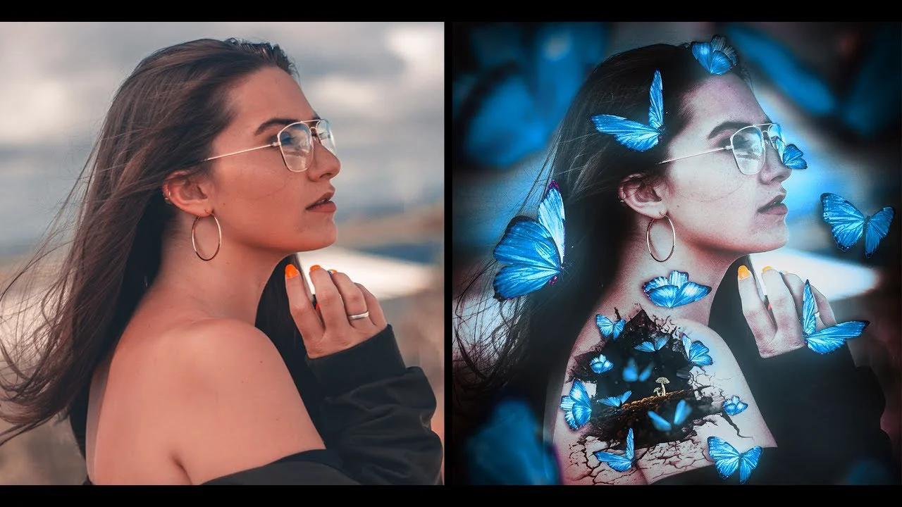 "The Butterfly Woman" : A Photo-Manipulation ( Adobe Photoshop Tutorial )