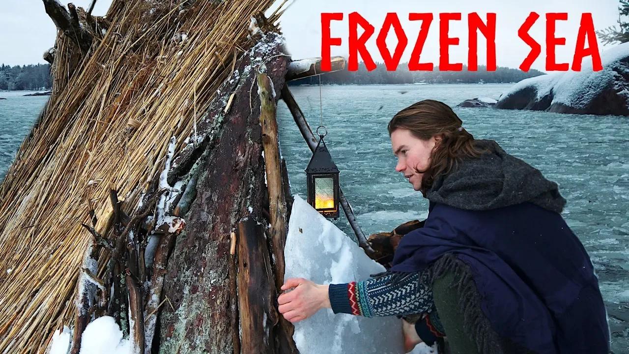Surviving in a Shelter by the FROZEN SEA: 3 Day Winter Camping [1 Hour ...