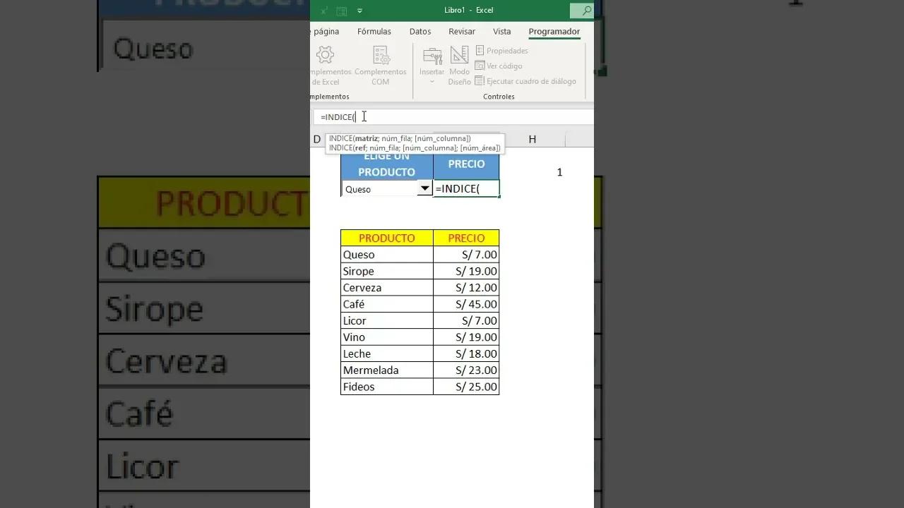 CUADRO COMBINADO EN #excel