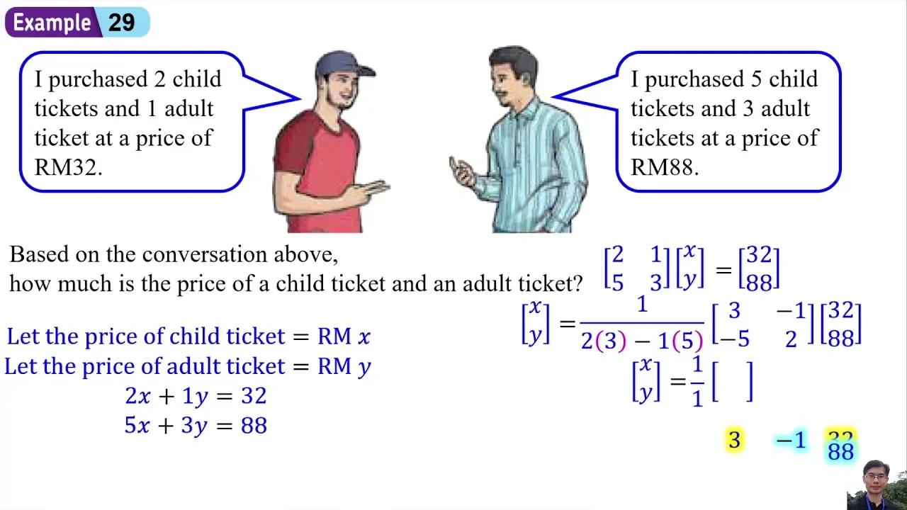 #KSSM #MATHEMATICS FORM 5 Solve problems involving #matrices Example 29 ...