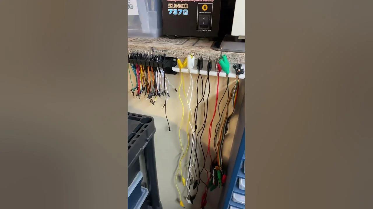 DIY Electronics Lab Cable Hangers #shorts