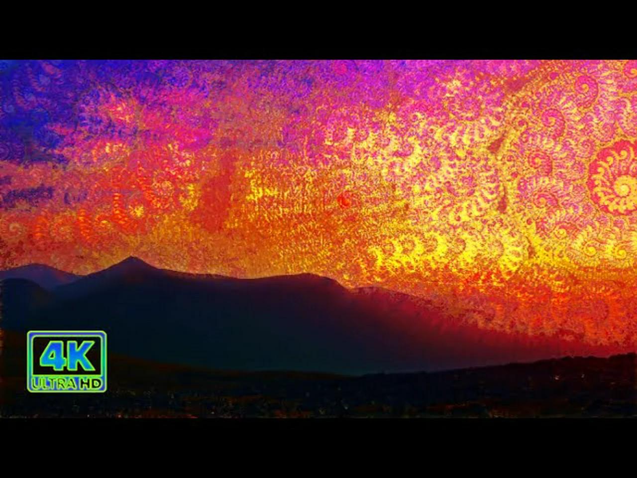 Magic/psilocybin mushroom trip simulation (welsh mountains compilation, 4K)