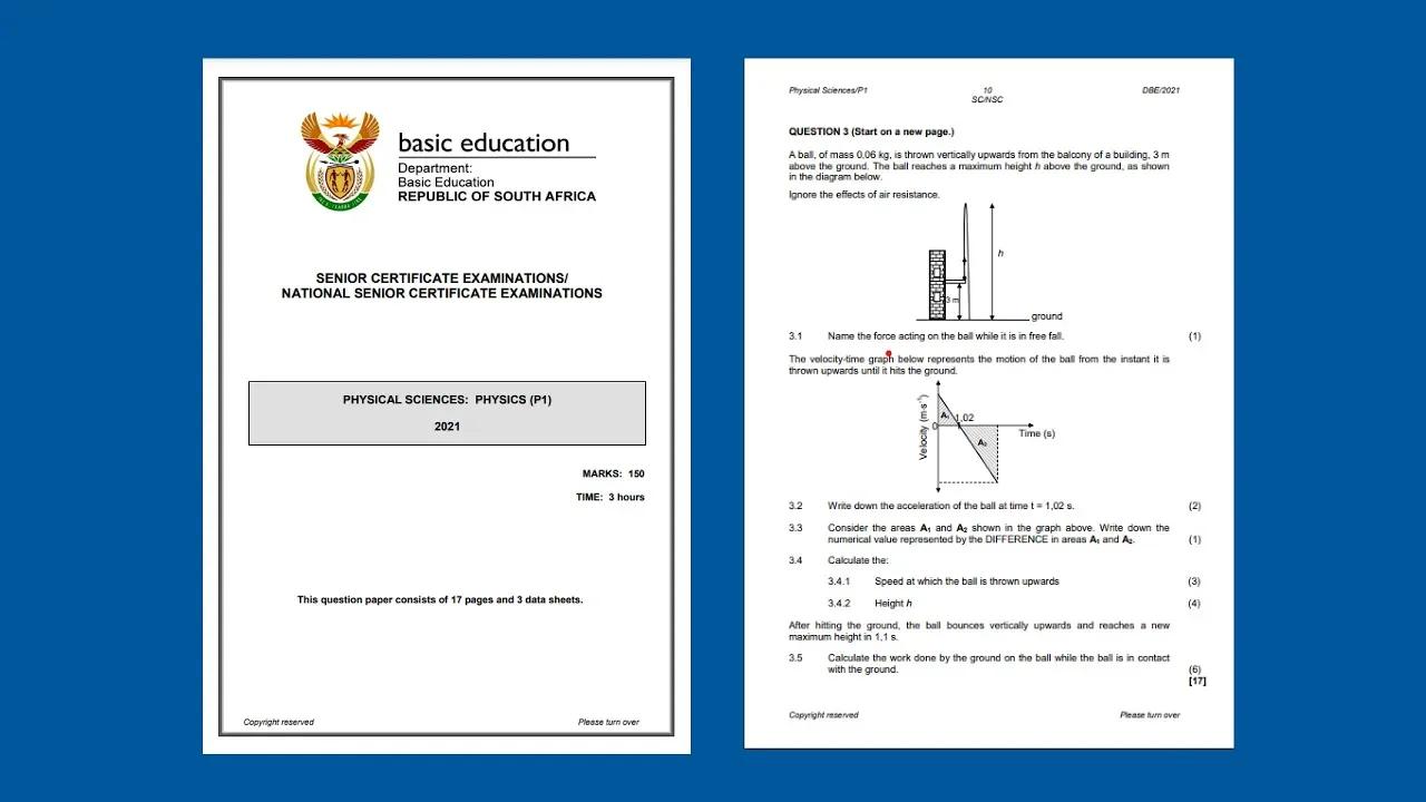 May/June 2021 Exam Grade 12 Physical Science Vertical Projectile Motion