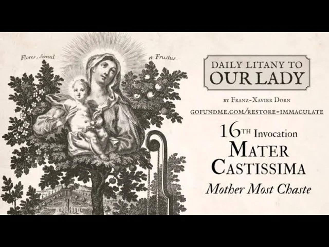 Daily Litany to Our Lady: Day 16: Mater Castissima - Mother Most Chaste