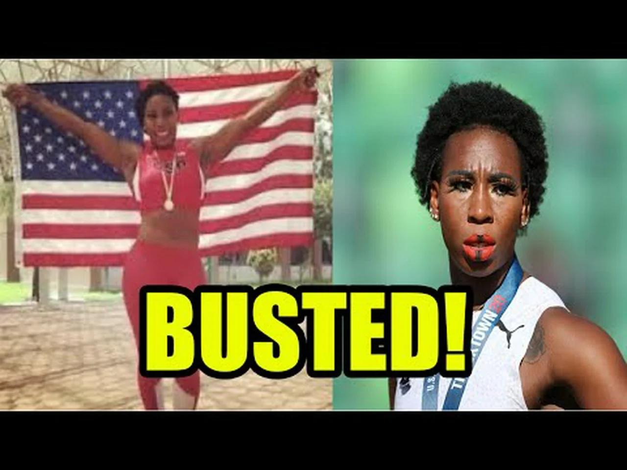 Gwen Berry BUSTED AS A FRAUD as VIRAL picture shows her HOLDING UP the US FLAG!