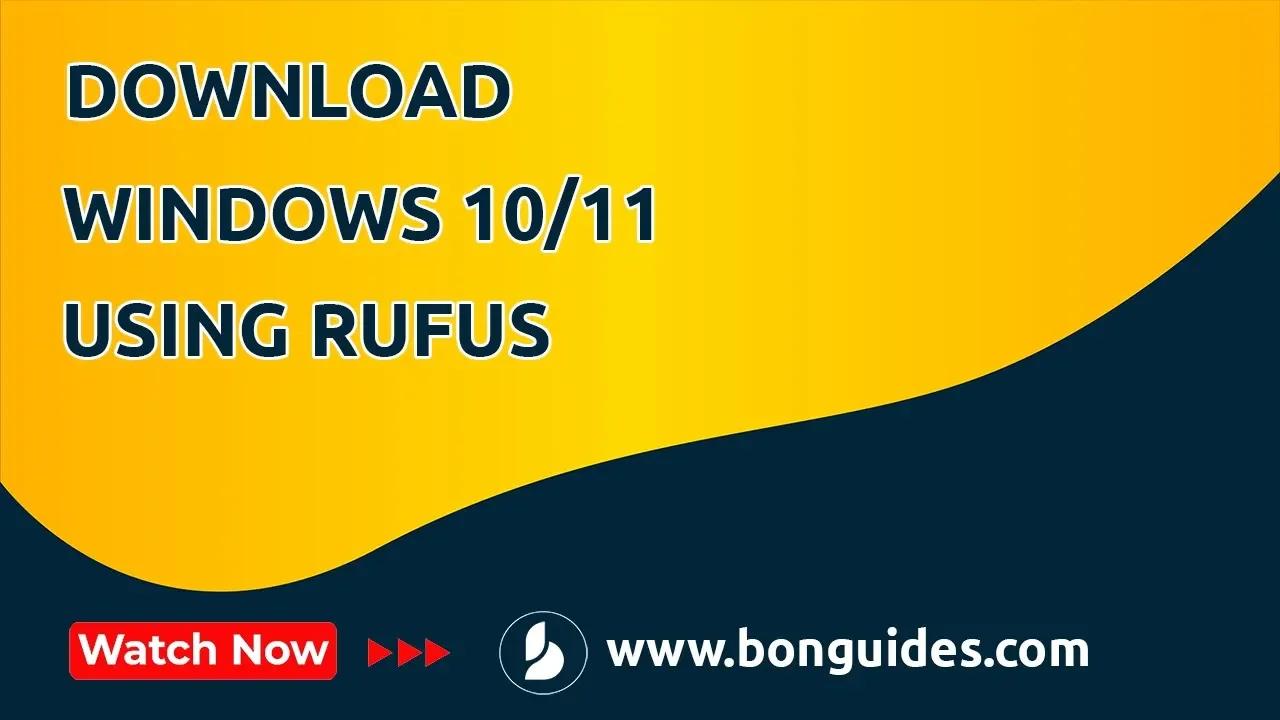 How to Download Windows ISO using Rufus | Download Windows 10 Official ...