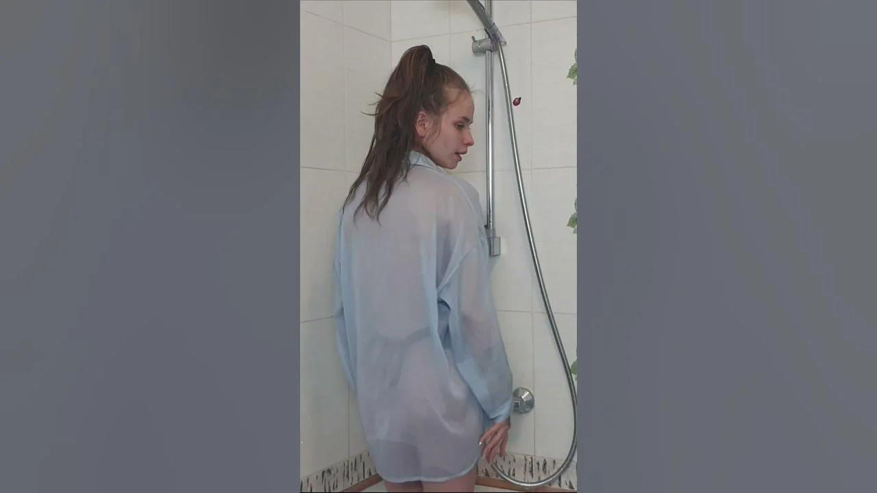 Try on wet and dry shirts