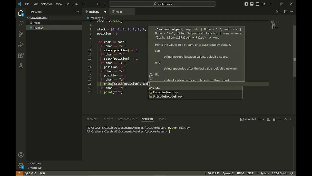 Python Tutorial | How to Create a Stack Based Programming Language In Python | Full Tutorial