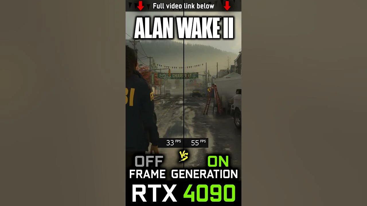 Alan Wake 2 - DLSS 3 Frame Generation ON vs OFF