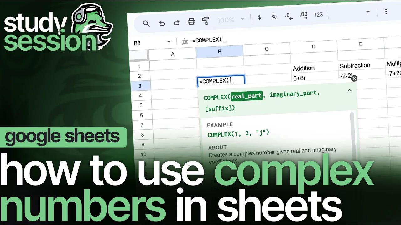COMPLEX Function In Google Sheets | COMPLEX()