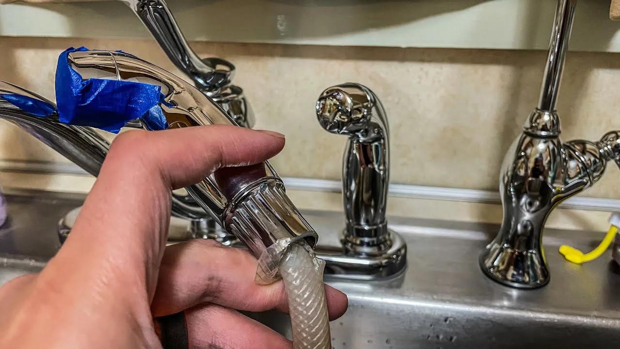 How to REPLACE Moen Kitchen Sink SPRAYER hose (EASY install)