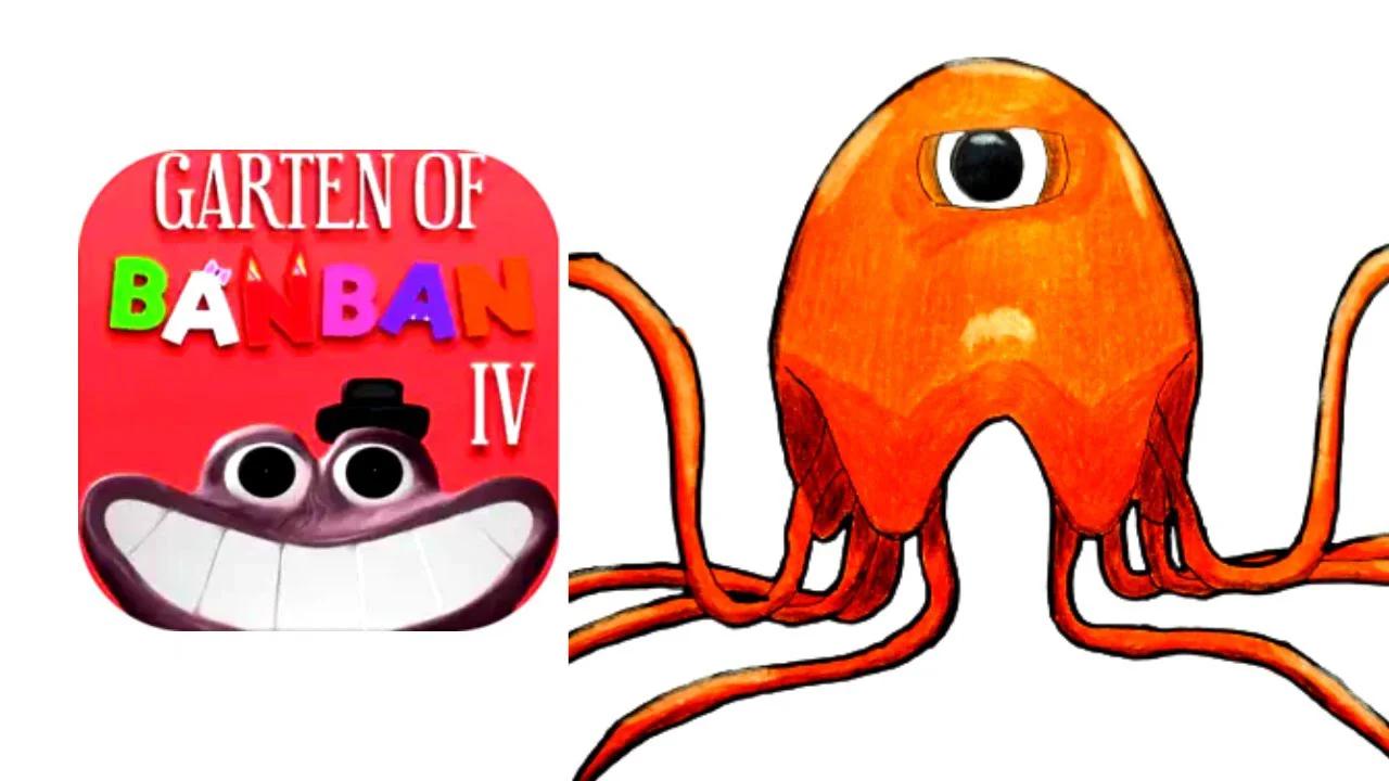 Cómo DIBUJAR a🐙STINGER FLYNN Gigante del CAPITULO 3 de GARTEN of BANBAN ...