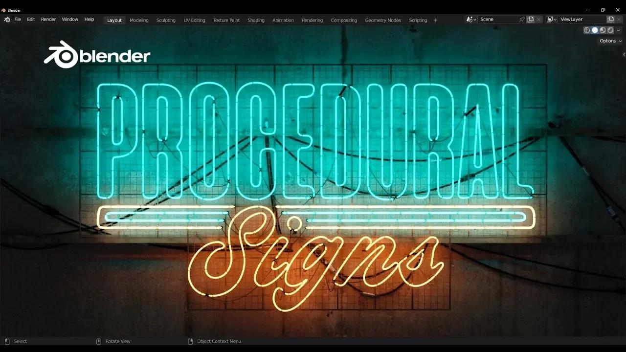 Procedural Signs For Blender Are Now Here!