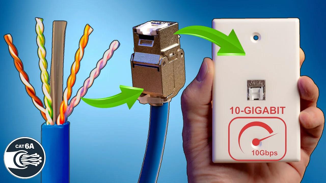 INSTALLING CAT6a KEYSTONE WALL JACKS - HOME NETWORKING 2024