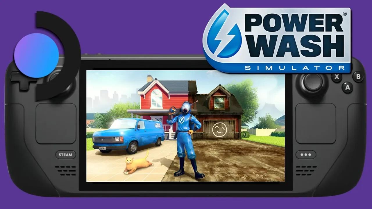 Steam Deck Gameplay - PowerWash Simulator - Steam OS