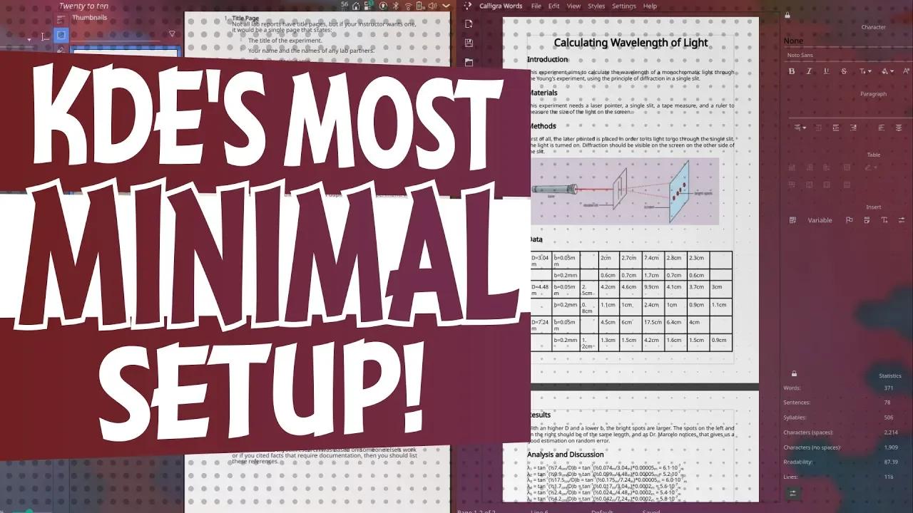 My Old KDE Plasma Minimalisti Setup