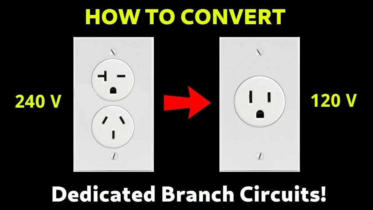 How To Convert 240V Receptacles Or Branch Circuits To 120V STEP BY STEP 