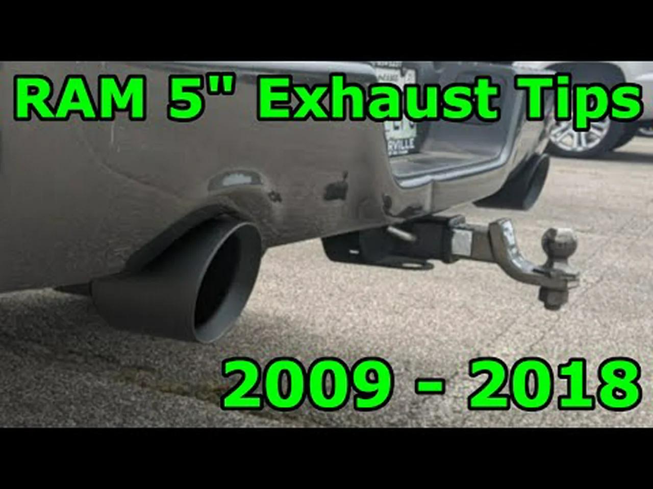 2018 Ram 5" Exhaust Tip Install | Exhaust Sound | 2009-2018 (2019-2022 ...