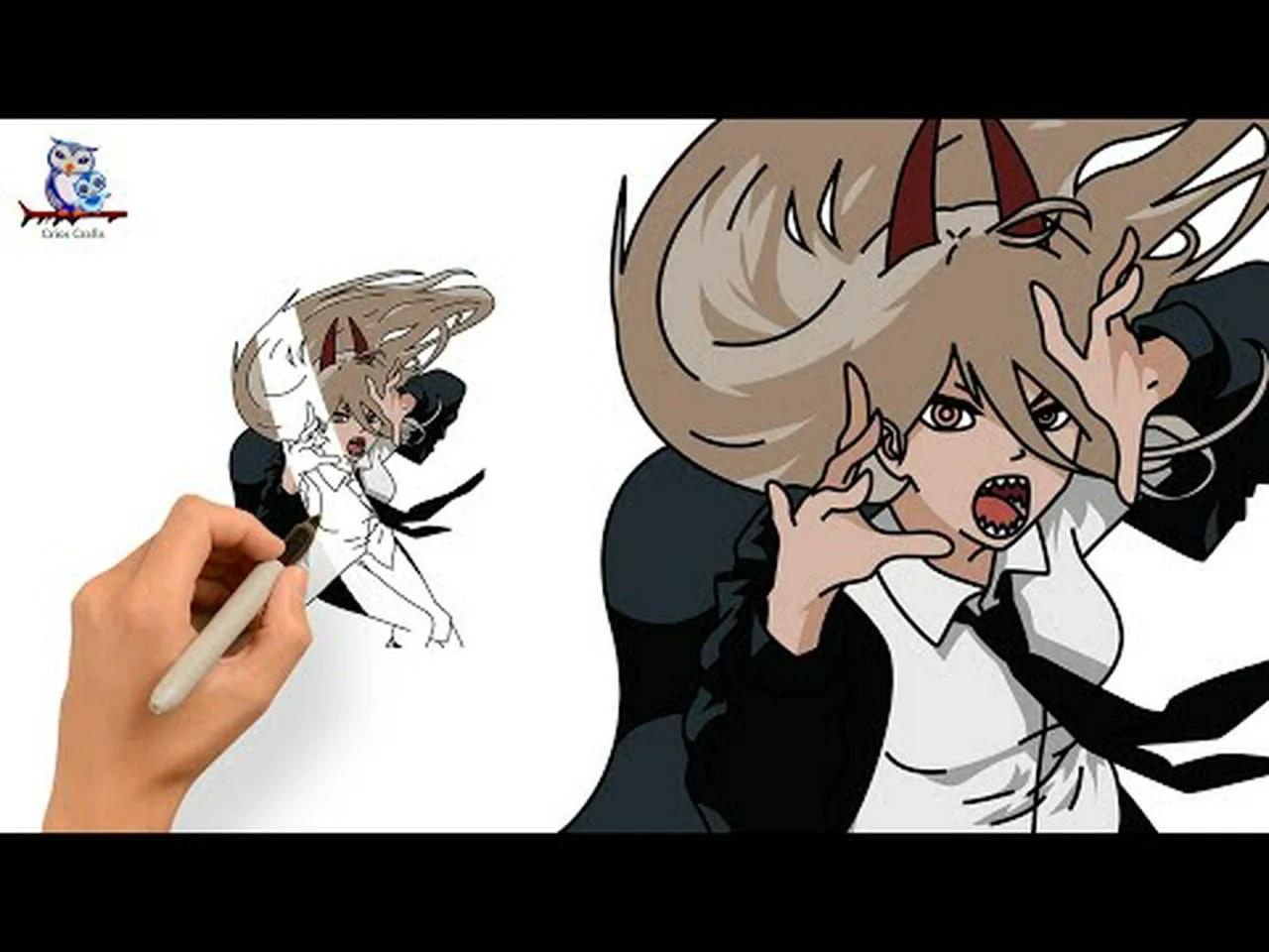 How To Draw Power Chainsaw Man - Anime Tutorial