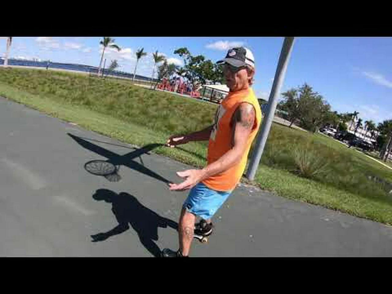 Double bubble shuffle on roller skates!