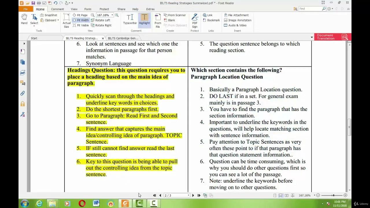 44 IELTS Reading Strategy for Headings Question Part 1