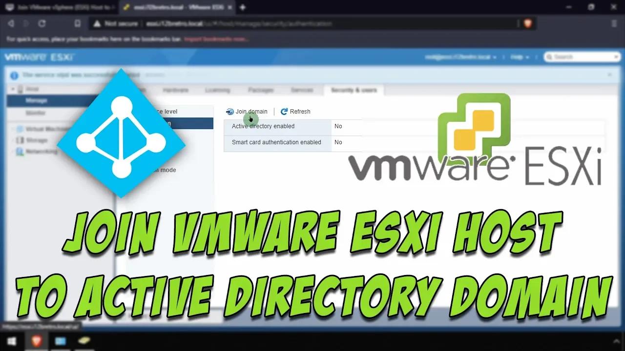 Join VMware vSphere ESXi Host to Active Directory Domain