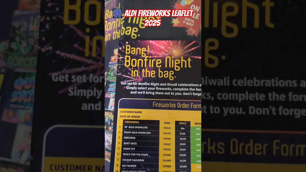 🎆 Aldi Fireworks Leaflet 2025
