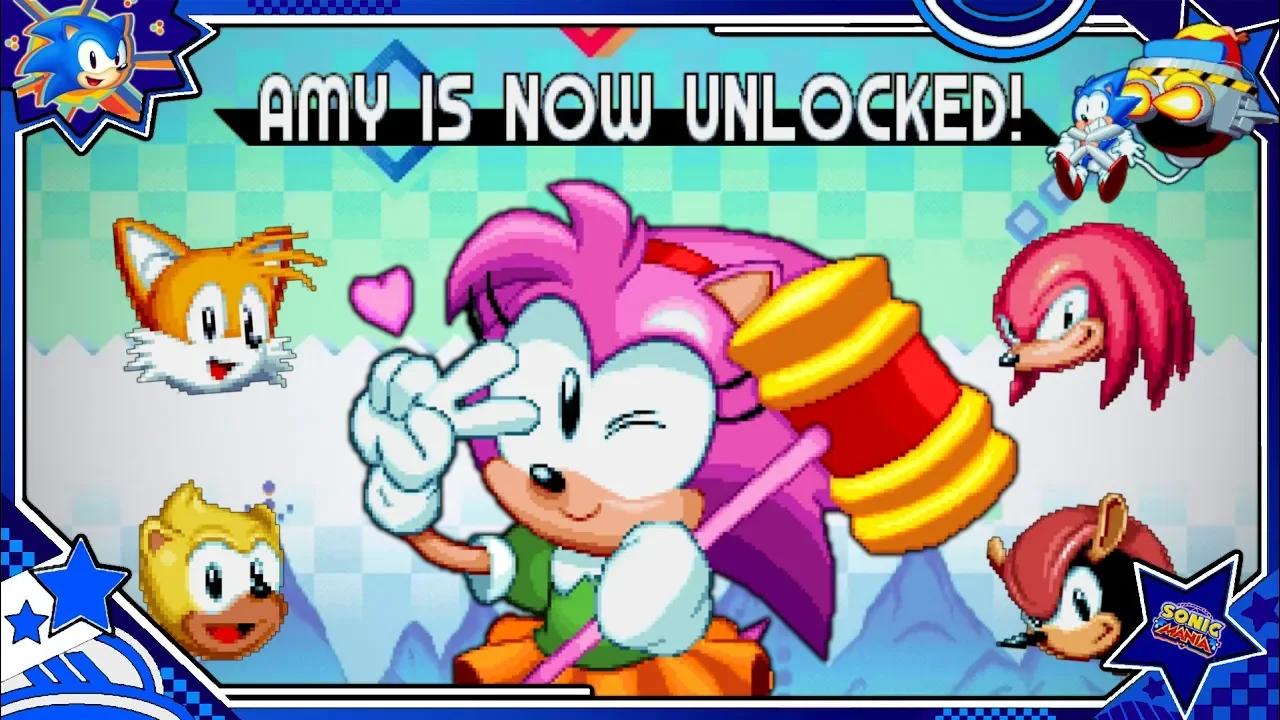 AMY IS FINALLY PLAYABLE IN SONIC MANIA!!! - Sonic Mania Plus: Extra ...