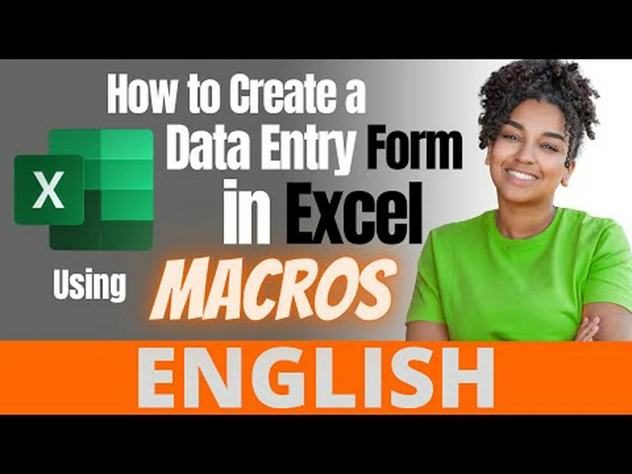 How to Create a Data Entry Form in Excel Using Macros