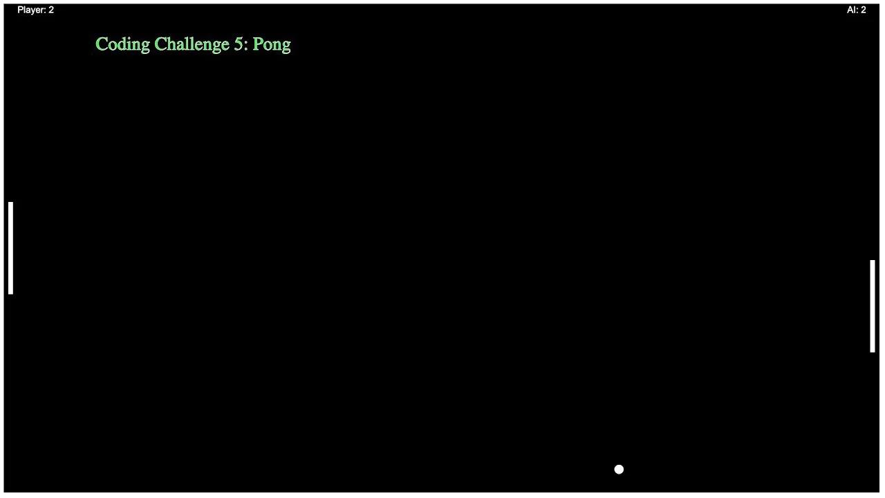 Coding Challenge 5 Pong Javascript