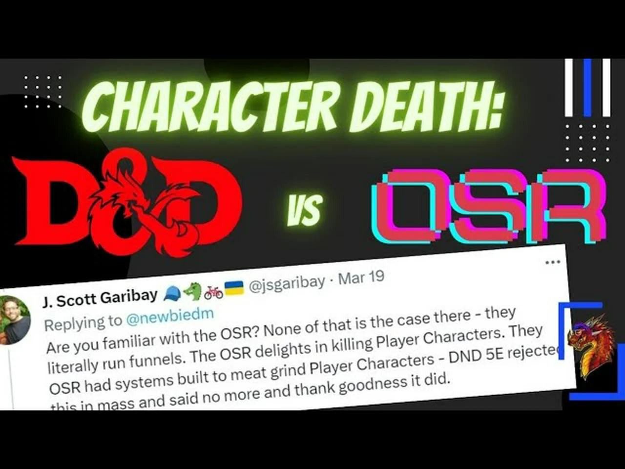 Character Death in DnD 5e vs the OSR