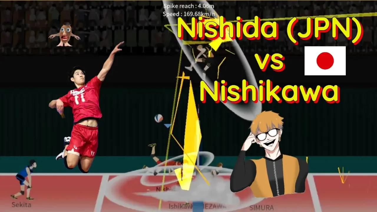 The Spike Volleyball - Team Japan (Nishida + Ishikawa) vs Nishikawa in ...