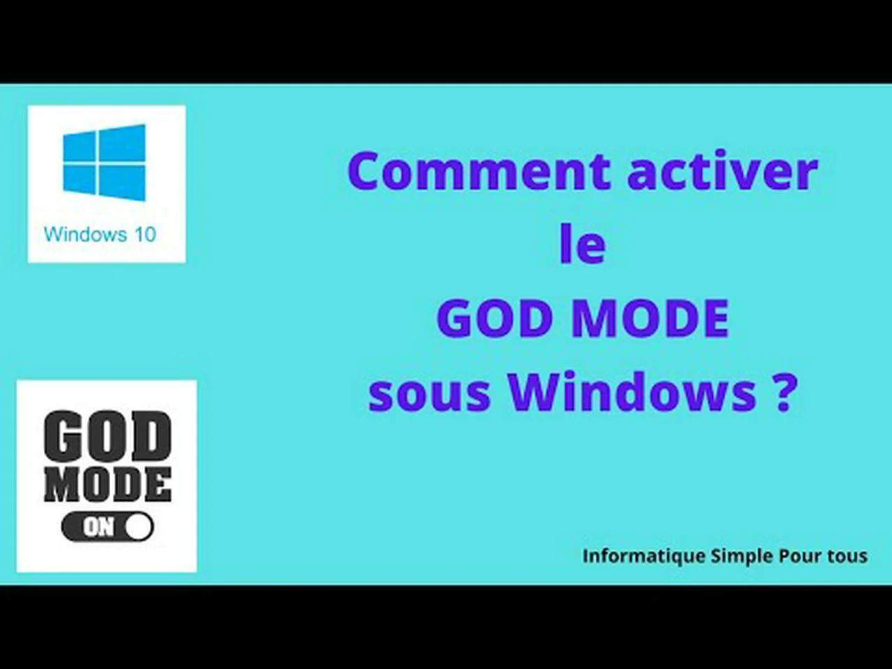Comment activer le GOD Mode sous Windows