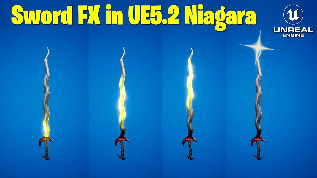 Sword FX in Unreal Engine 5.2 Niagara Tutorial | Download Files