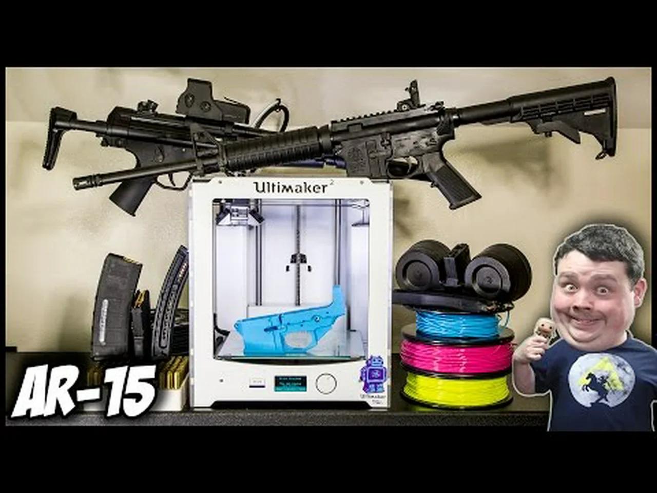 3D Printing AR-15 lower receiver on Desktop 3D Printer using Plastic!