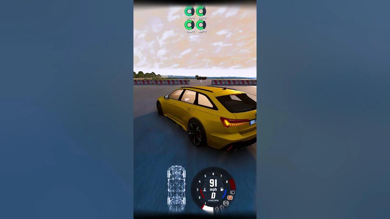 Powerful Braking: Audi RS6 Brake Test in BeamNG Drive