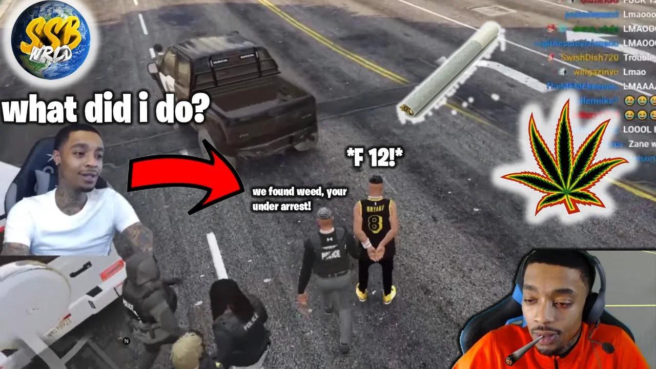 police planted weed on flightreacts and got arrest on ssb wrld gta v rp 😂