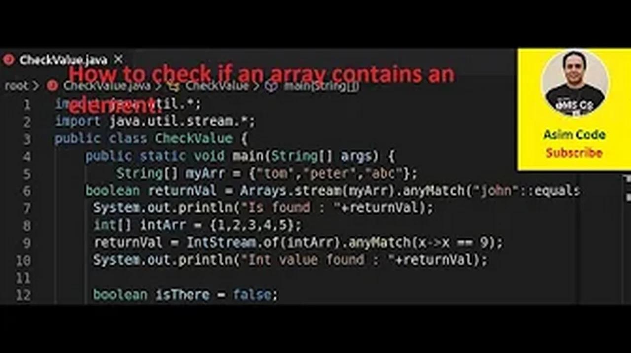 How To Check If An Array Contains An Element