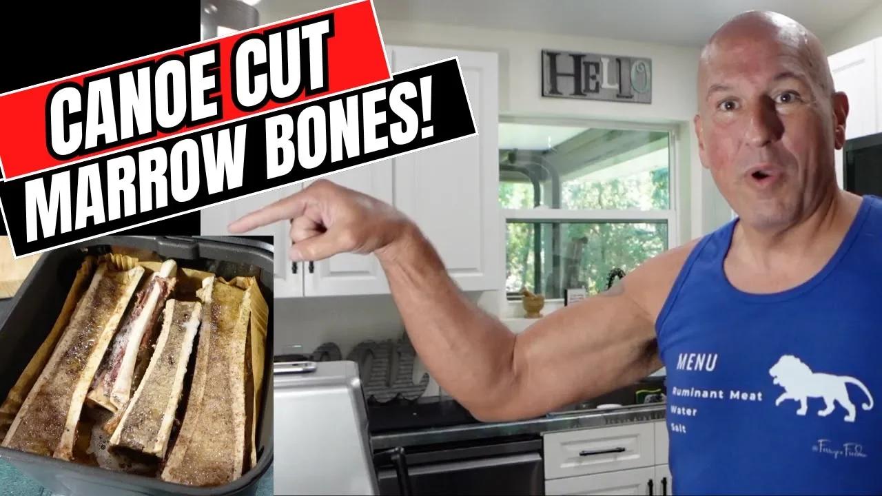 Air Fried Canoe Cut Beef Bone Marrow with Ribeye Steak, WOW!